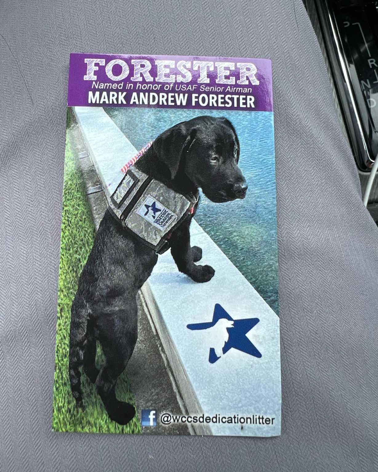 Senior Airman Mark Forester honored by WCC - Patriot Fund